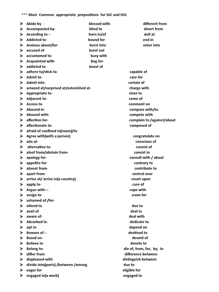 Appropriate Preposition Pdf