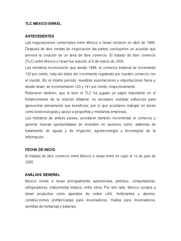 TLC Mexico | PDF | Tratado de Libre Comercio Norteamericano | México