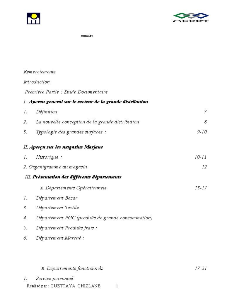 Dokumen - Tips - Rapport de Stage Marjane | PDF
