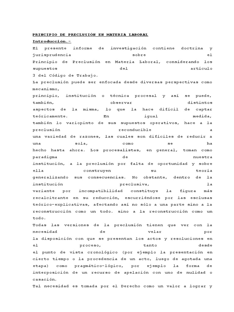 Preclusion | PDF | Estoppel colateral | Procedimiento legal