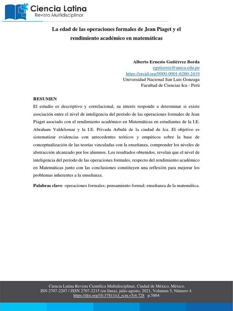 728-Texto Del Artículo-2832-1-10-20210813 | PDF | Pensamiento | Aprendizaje
