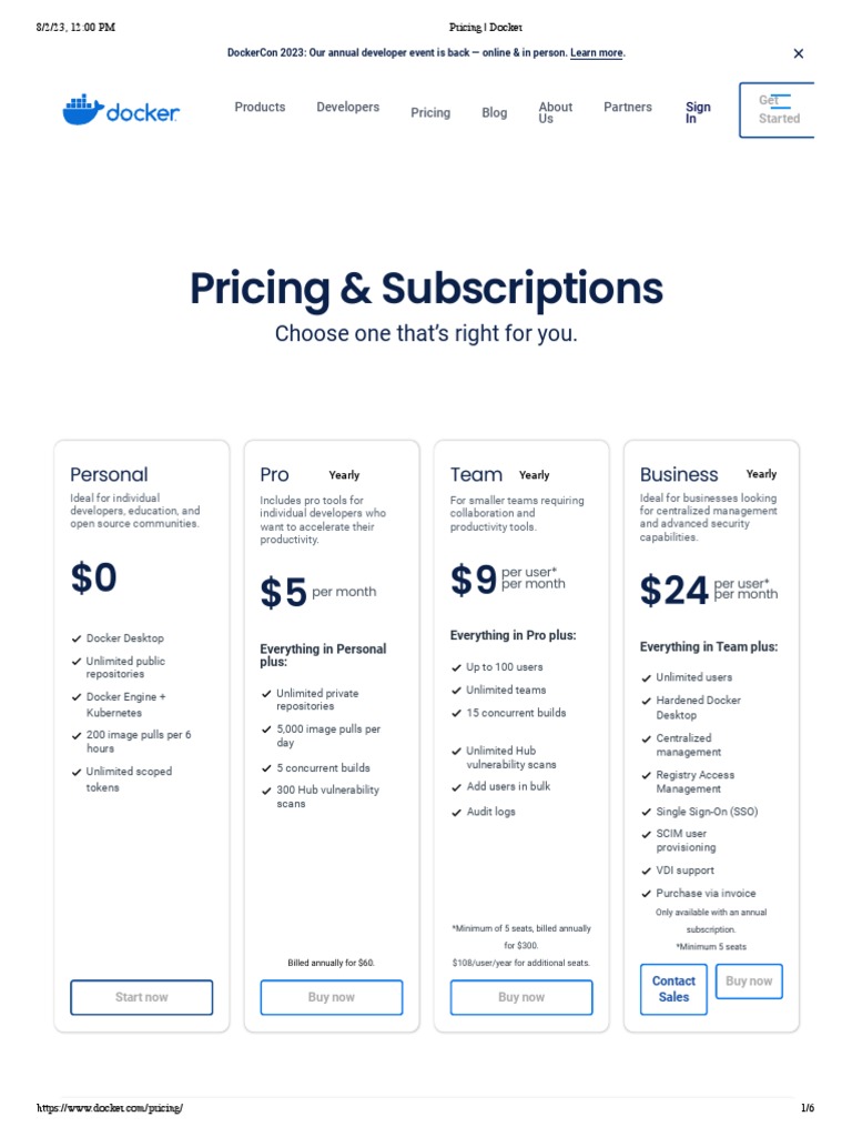 Pricing Docker Pdf