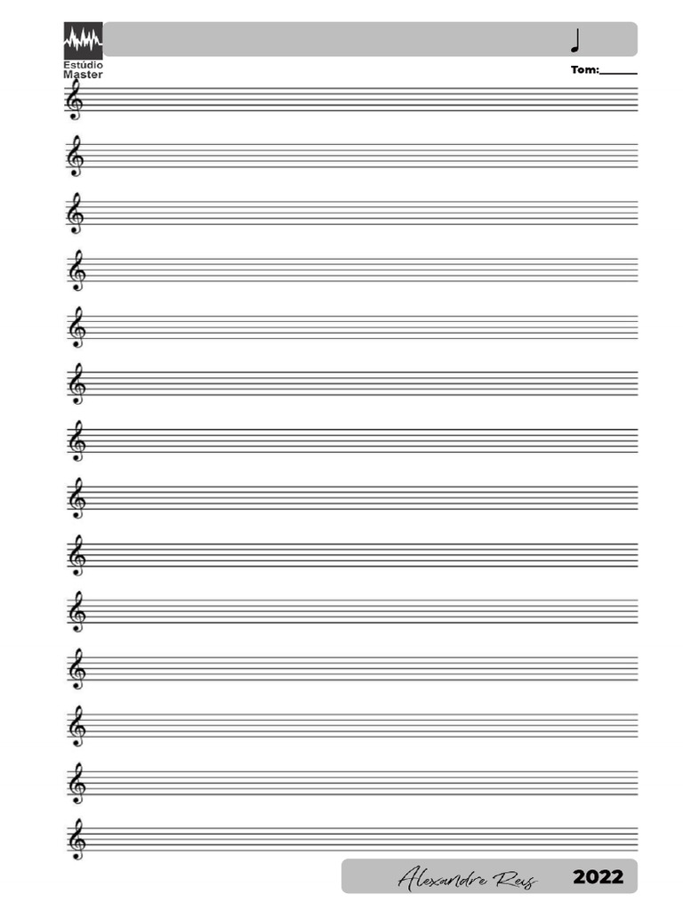 Partitura Em Branco Para Imprimir – QLJODV