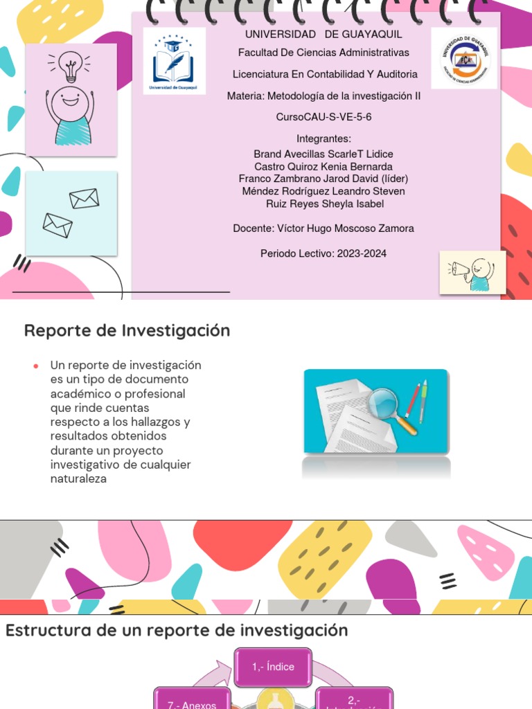 Tarea de Investigación 8 Tipos de Reporte de Resultados. Elementos Que Integran Un Reporte de I ...