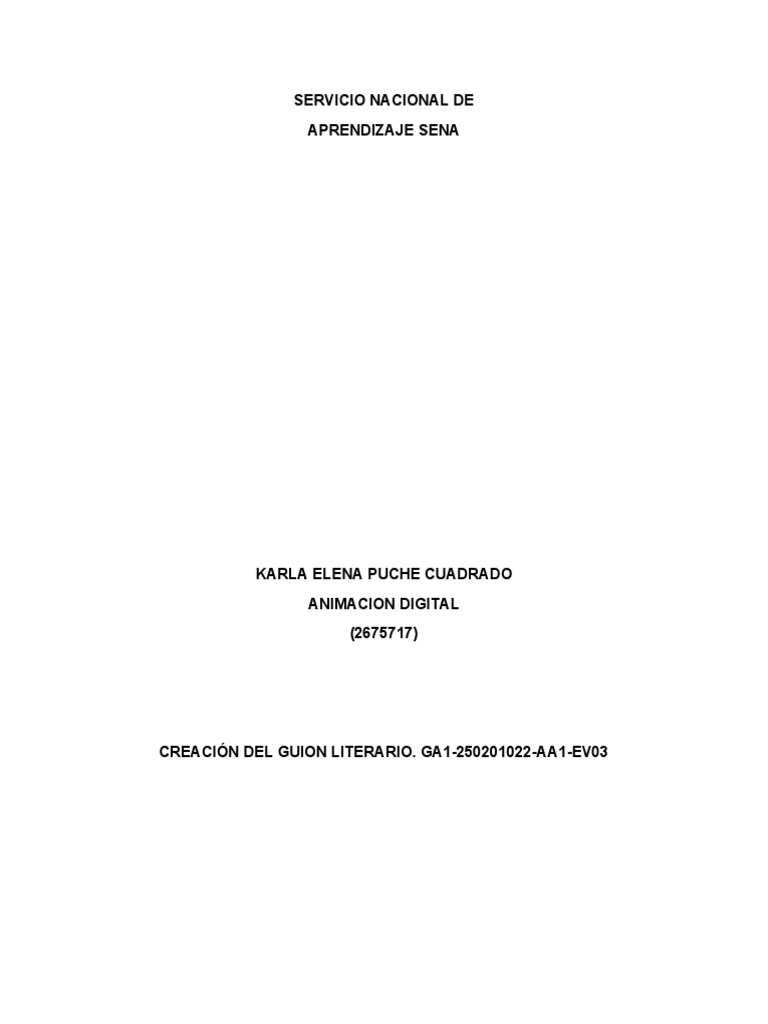 Creacion de Guion Literario | PDF