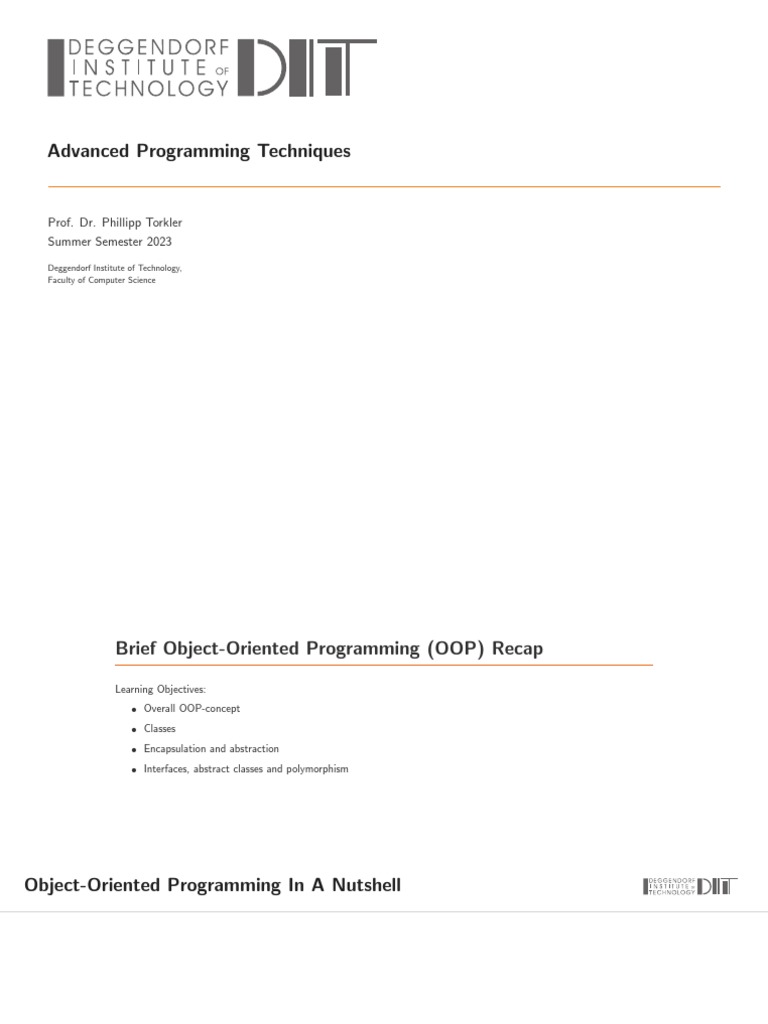APT Part2 01 | PDF | Class (Computer Programming) | Object Oriented ...