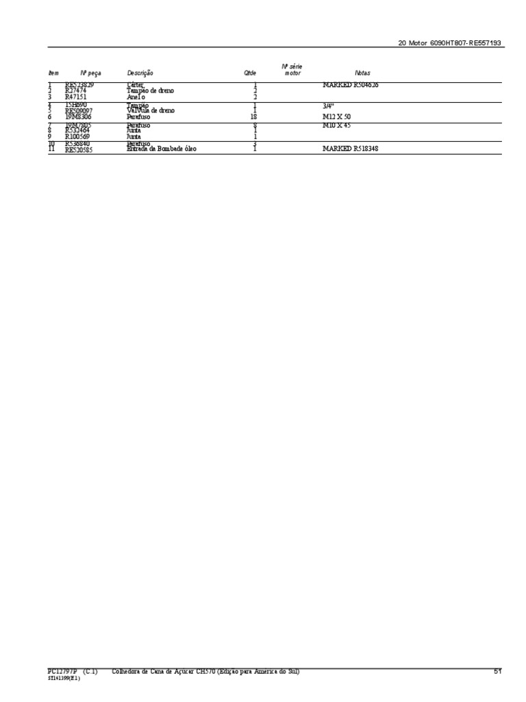 CH570 Catálogo de Peças - 51-70 | PDF