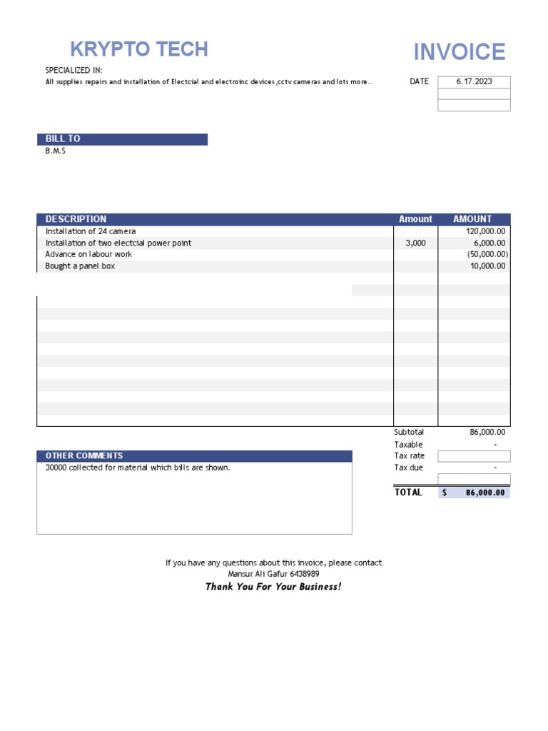 Bms Bill | PDF
