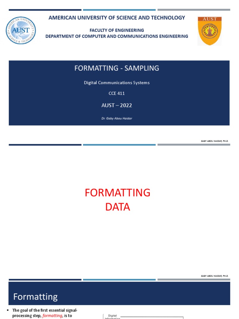 5 - Sampling-Formatting | PDF
