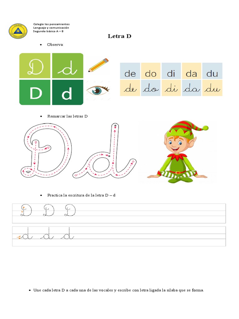 GUIA LETRA D | PDF