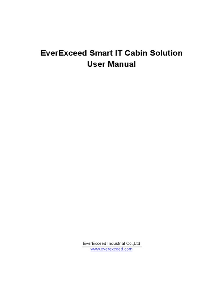 EverExceed SmartCabin Solution User Manual-Revised Version (3 English ...