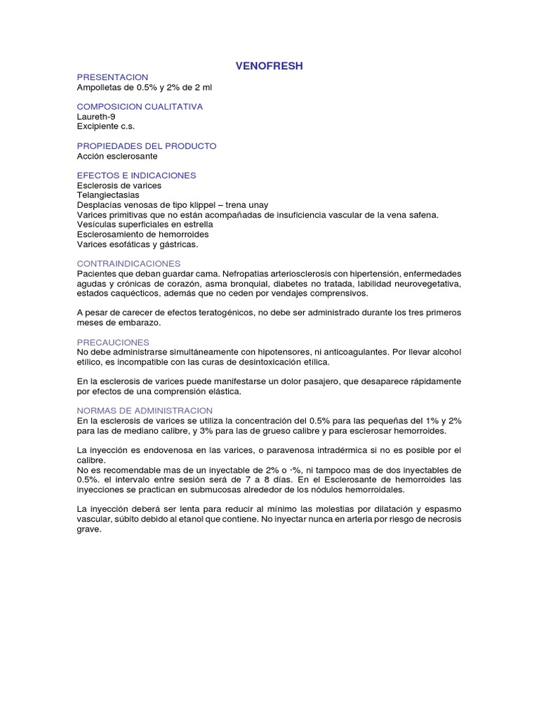 VENOFRESH | PDF