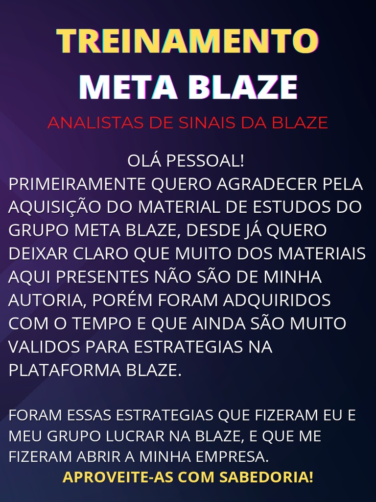 Treinamento Double Meta Blaze | PDF