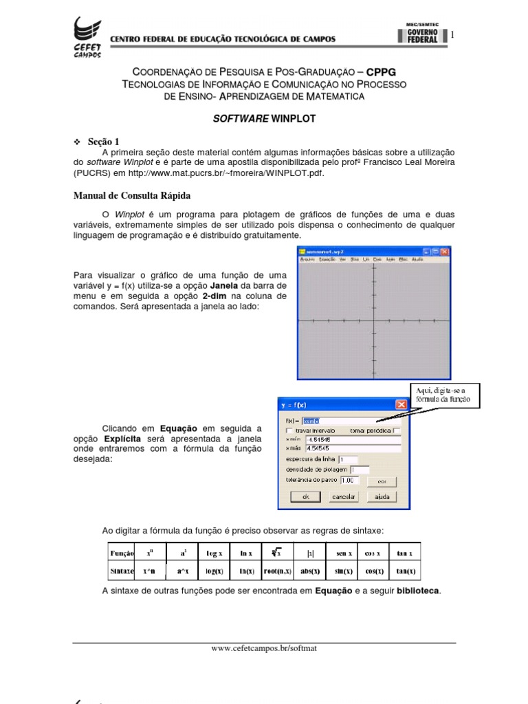 Apostila WINPLOT | PDF