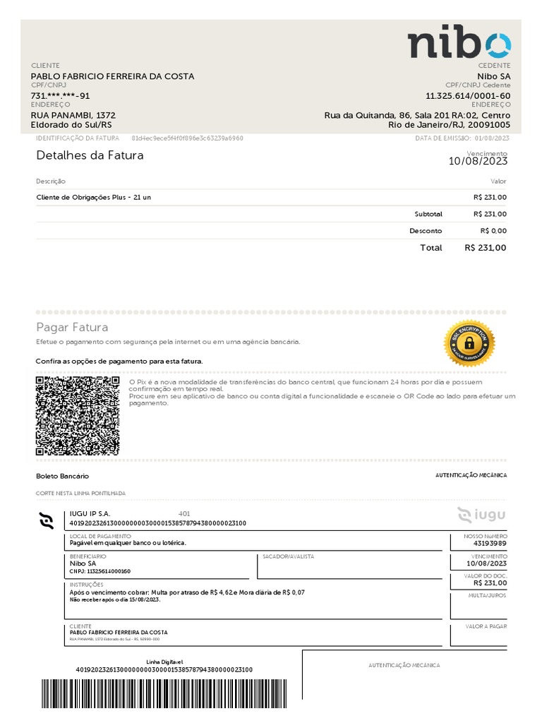Boleto Nibo | PDF