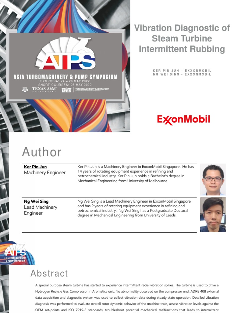 Steam Turbine Intermittant Rub Vibration | PDF | Turbine | Machines