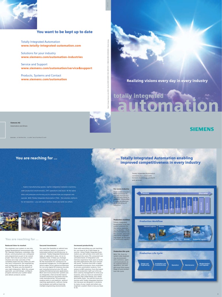 Totally Integrated Automation | PDF | Automation | Enterprise Resource ...