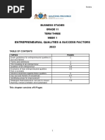 Entrepreneurial Qualities in Grade 11 Business | PDF