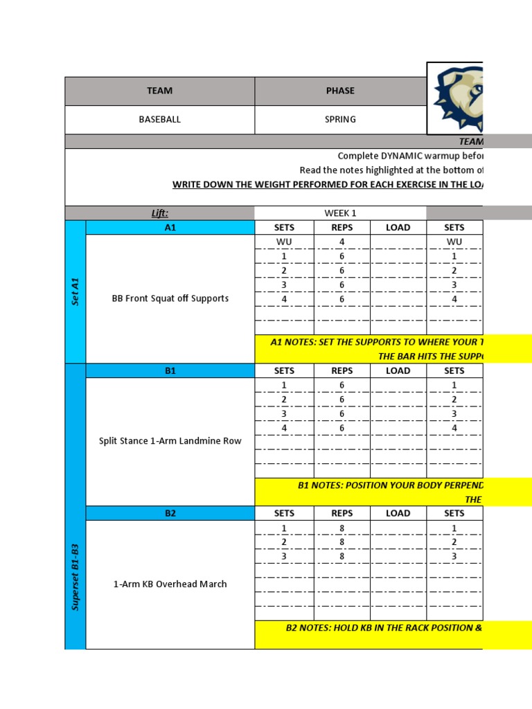 Spring Baseball Strength Program | PDF | Human Anatomy ...