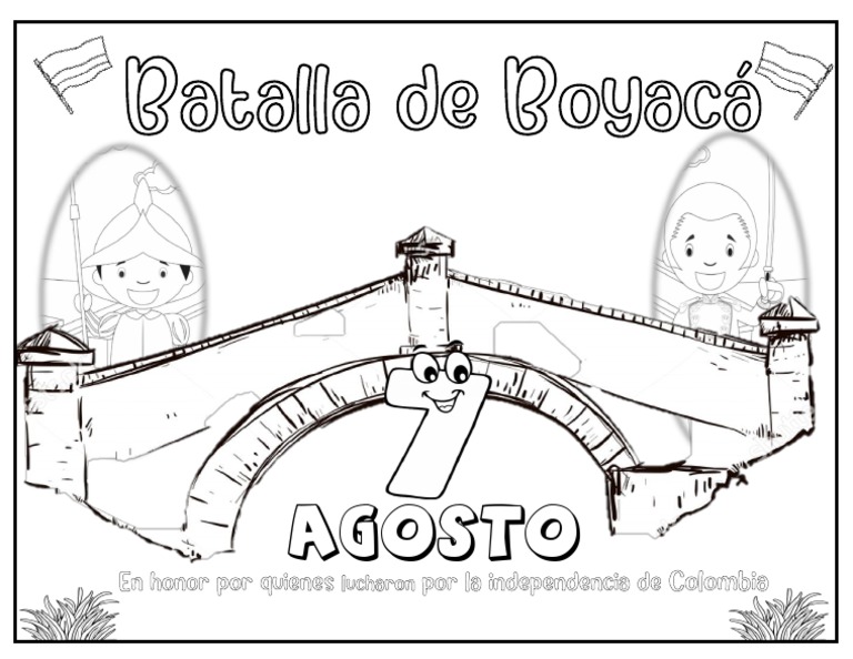 Actividad 7 de Agosto Batalla de Boyacá para Colorear | PDF