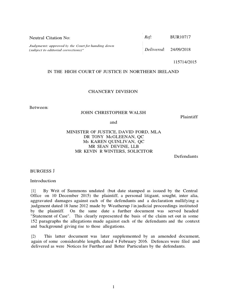 Walsh V DoJ and Winters BUR10717 24sept 2018 | PDF