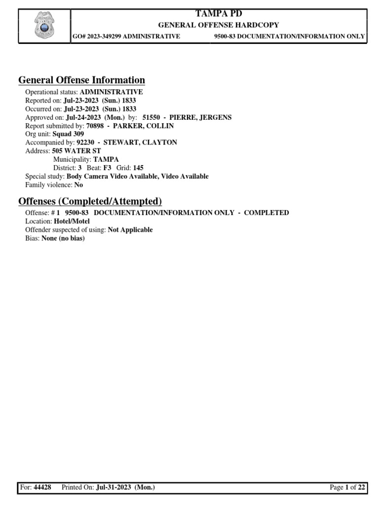 Incident Involving Alfredo Ramirez | PDF | Law Enforcement | Crime ...