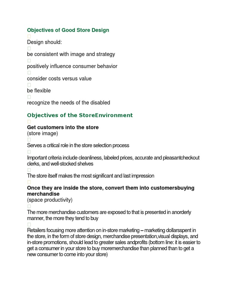 Objectives of Good Store Design: Get customers into the store | Retail ...