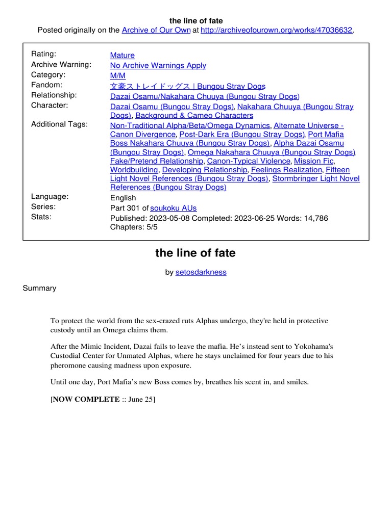 The Line of Fate | PDF