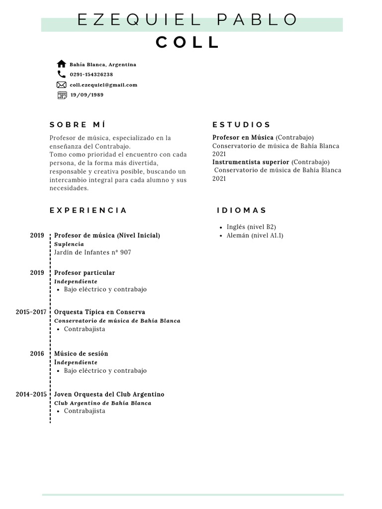 CV Coll Pablo Ezequiel | PDF