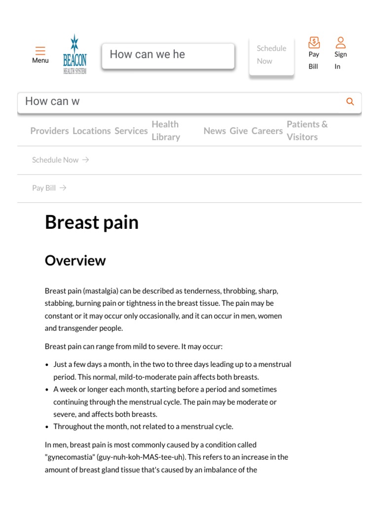 Understanding Breast Pain Causes & Treatment | PDF