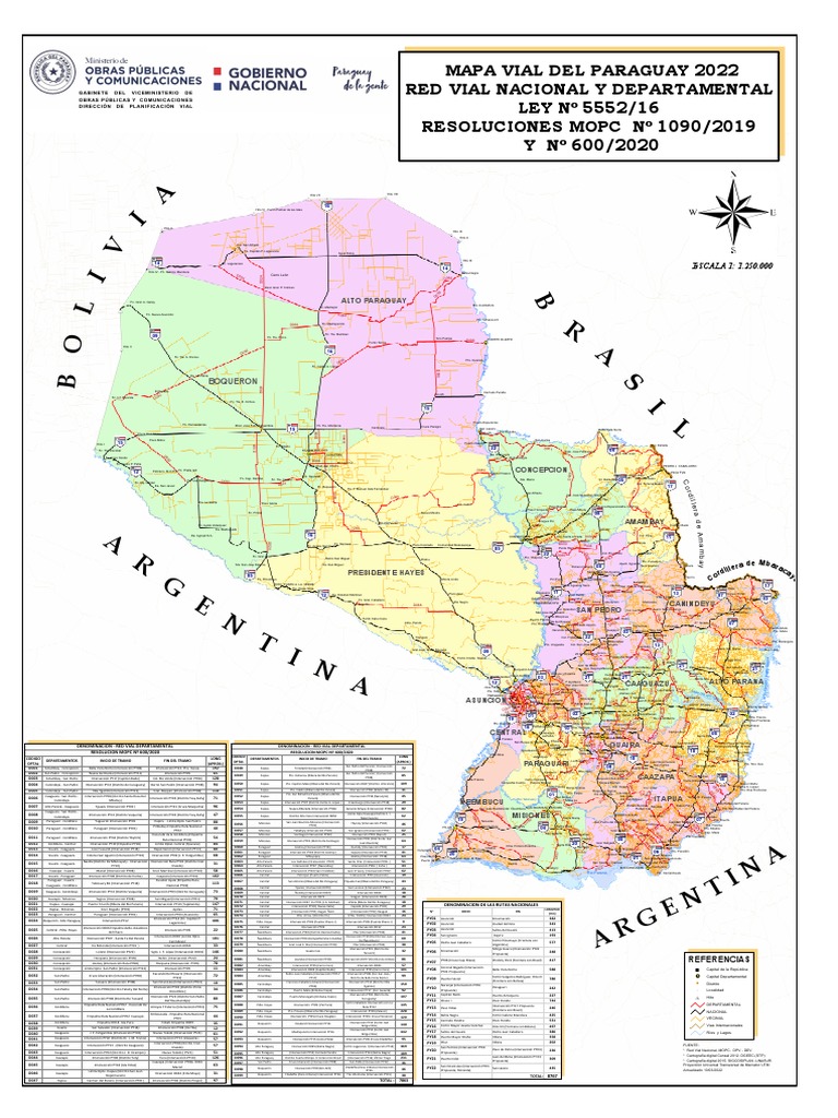 Mapa Vial de Paraguay - Marzo2022 | PDF