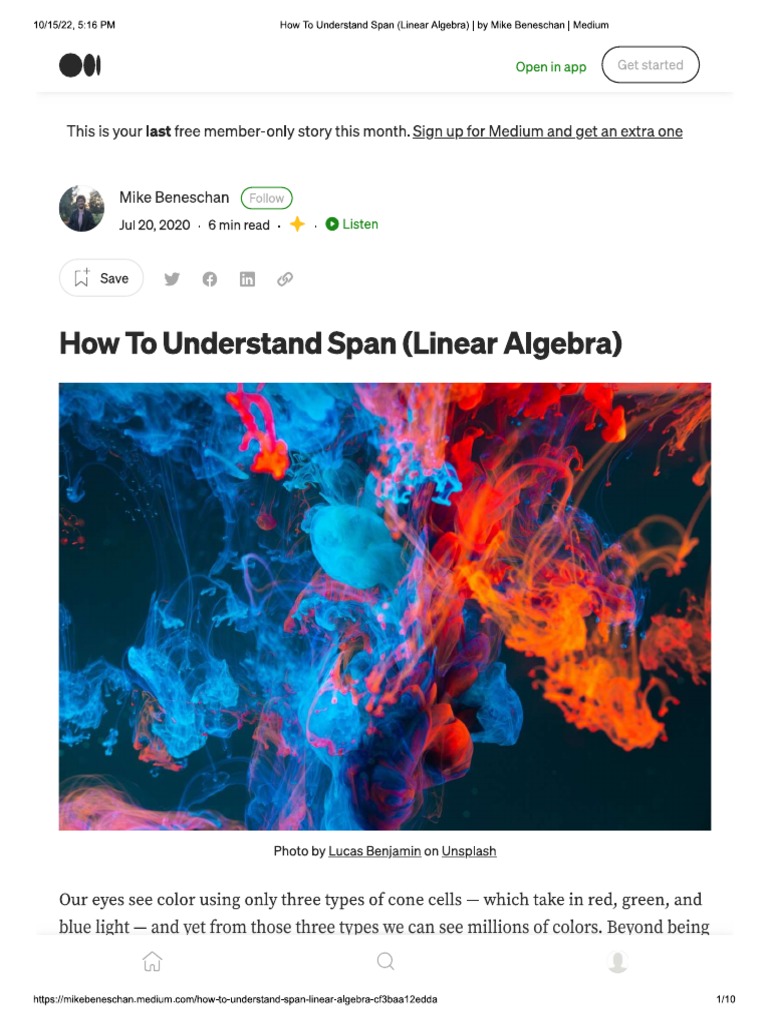 Span Explained Through Colors | PDF