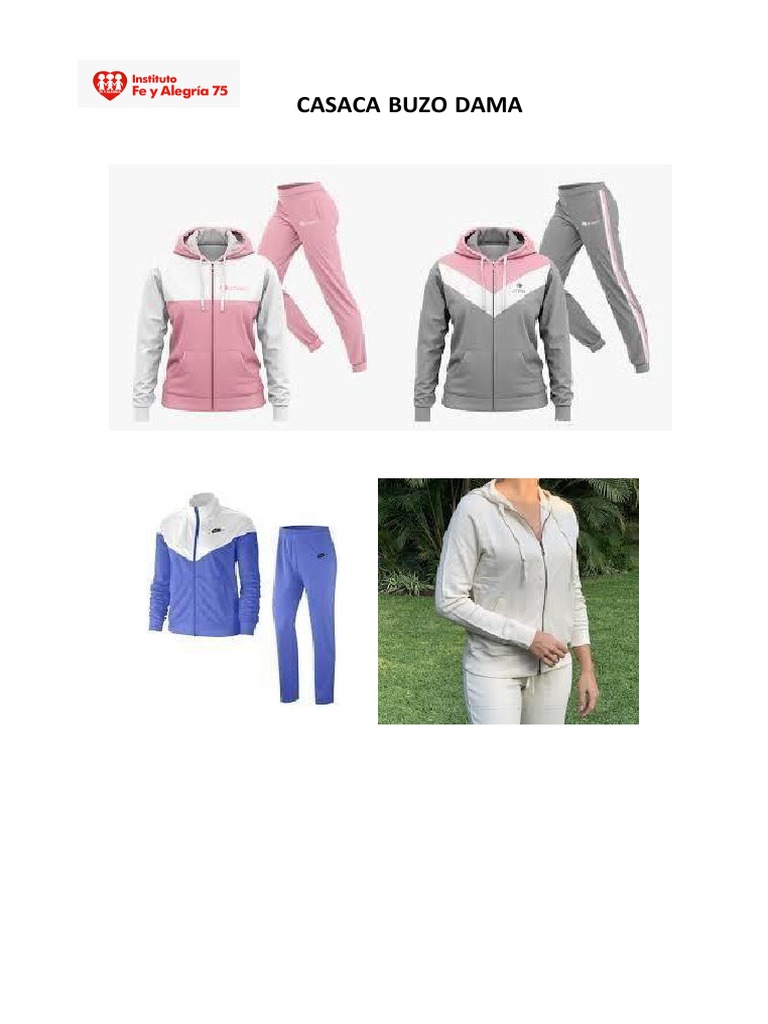 Casaca Buzo Dama: Detalles y Medidas | PDF