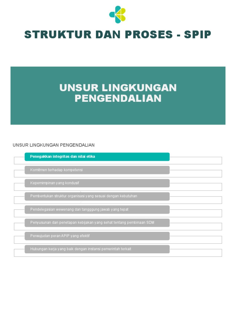 SPIP - Lingkungan Pengendalian | PDF | Karier & Perkembangan | Bisnis