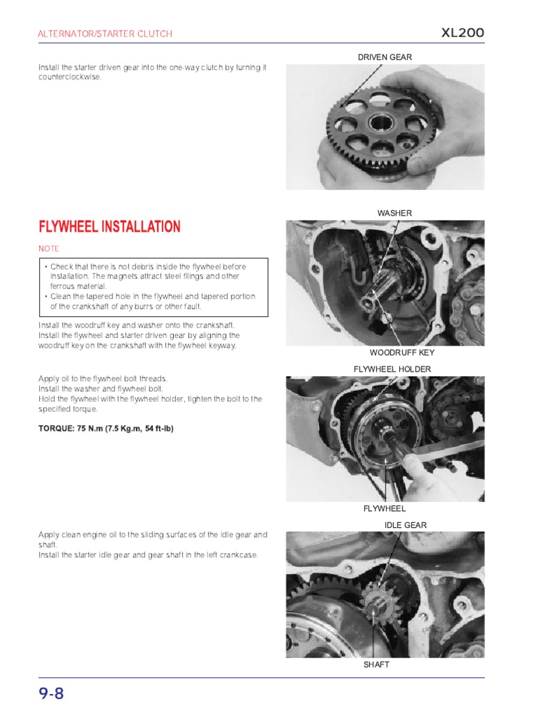 Classic-Honda XL200 Shop Manual (126-258) | PDF