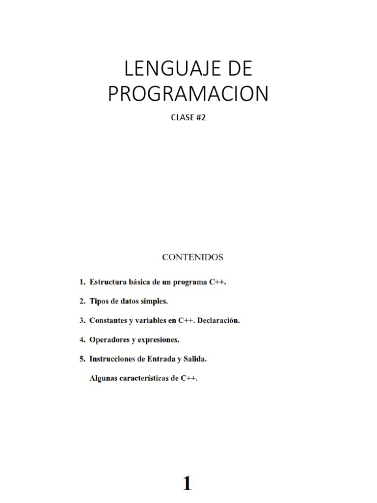 lENGUAJE DE PROGRAMACION | PDF | Lenguaje de programación | C
