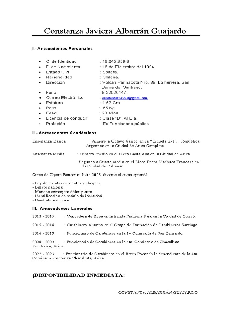 Perfil Profesional de Constanza Albarrán | PDF