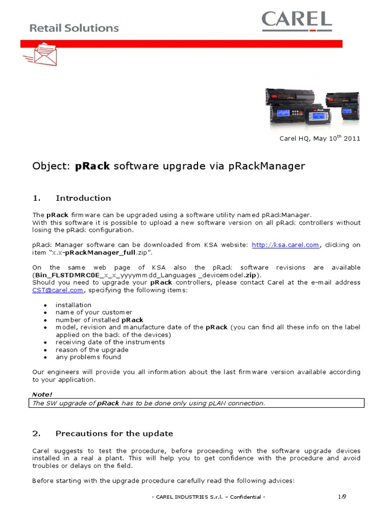 P Rack Updating Procedure | Download Free PDF | Usb | Computer File