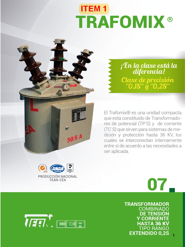 CATALOGO | PDF | Transformador | Ingenieria Eléctrica