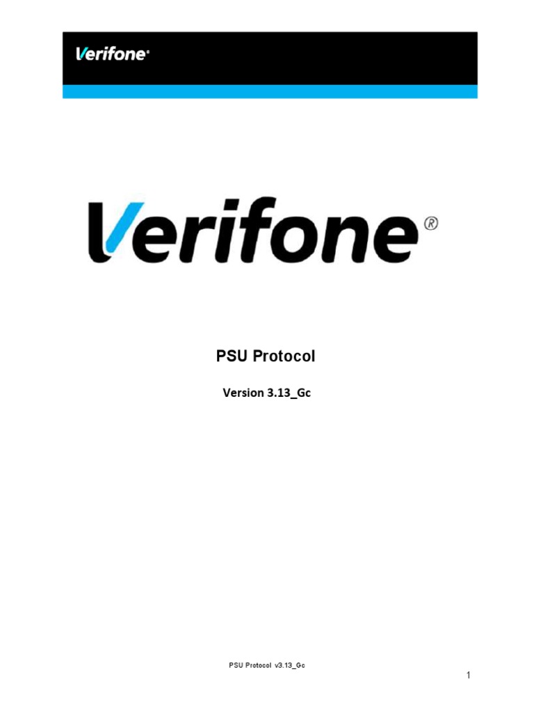 PSU Protocol - V3.13Gc - 190722 | PDF | Transmission Control Protocol | Emv