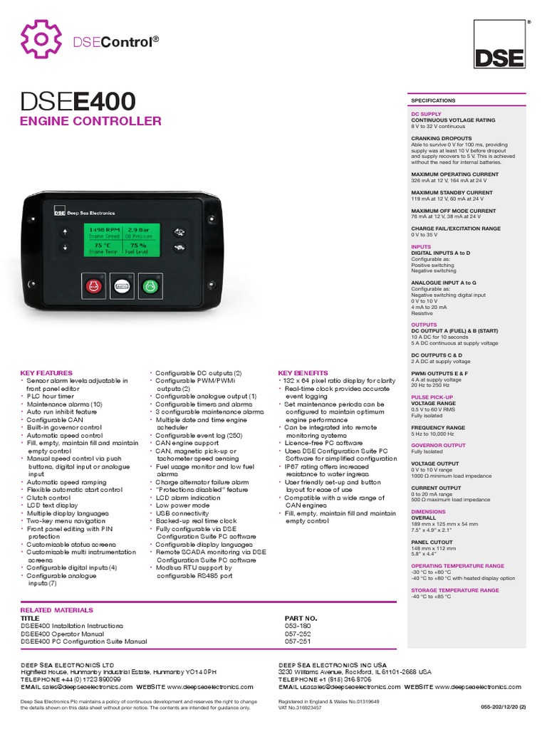 E400 Data Sheet | PDF