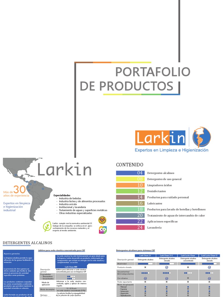 Catalogo Larkin | PDF | Acero inoxidable | Detergente