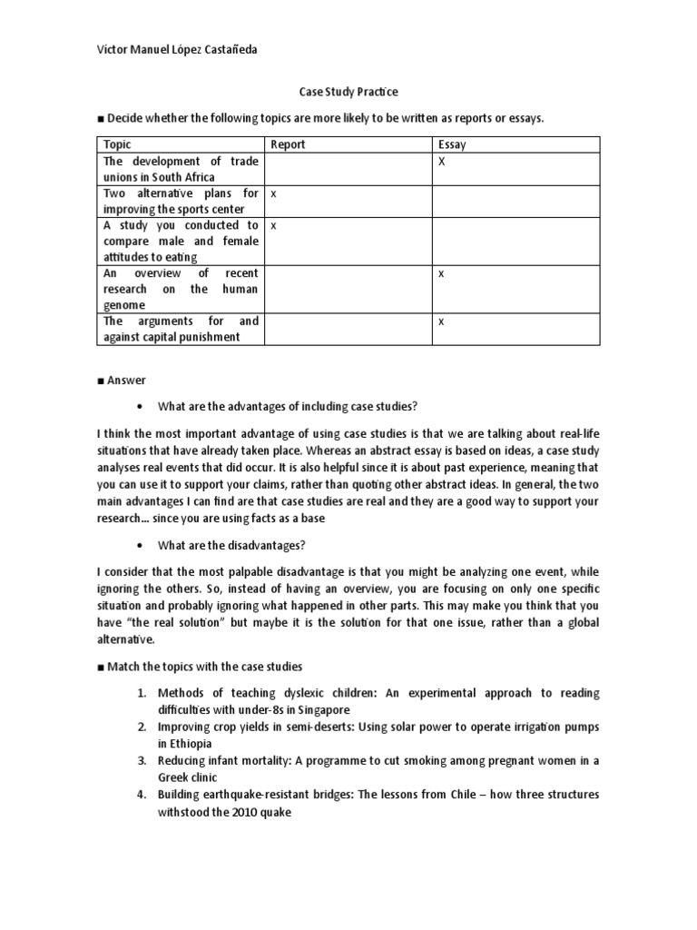 Case Study Practice | PDF