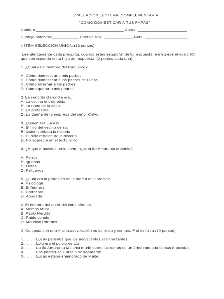 Prueba Libro Como Domesticar A Tus Papas | PDF Prueba Libro Como Domesticar A Tus Papas | PDF