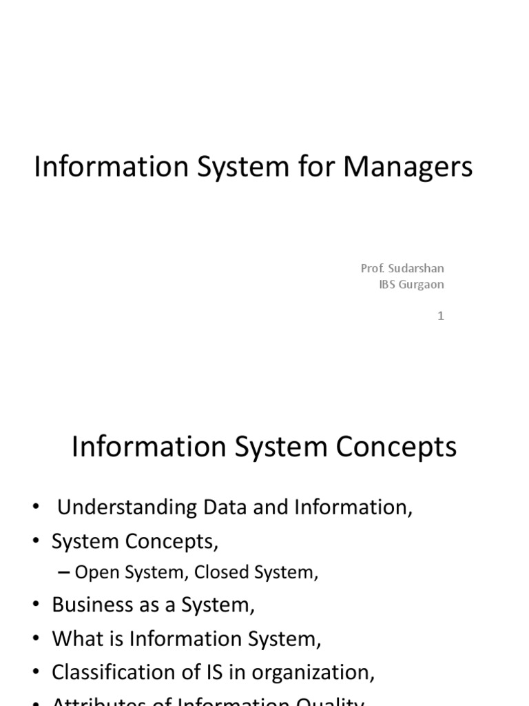 10 Information System Concepts | PDF | Information System | System