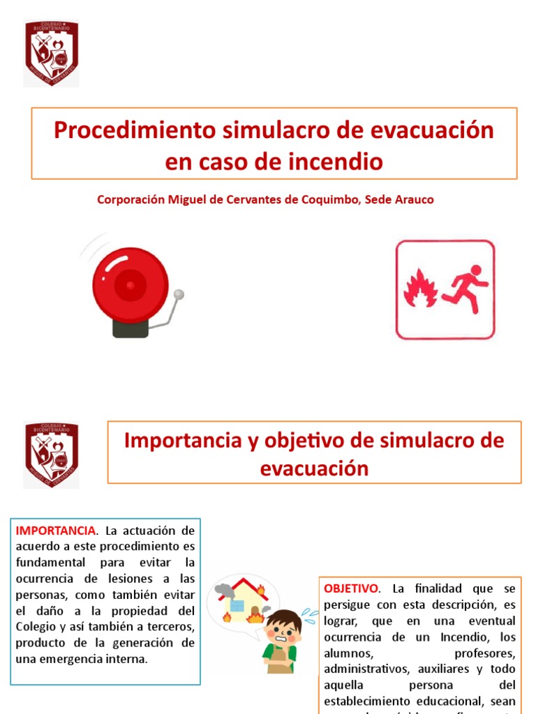 Procedimiento Simulacro de Evacuación en Caso de Incendio | PDF