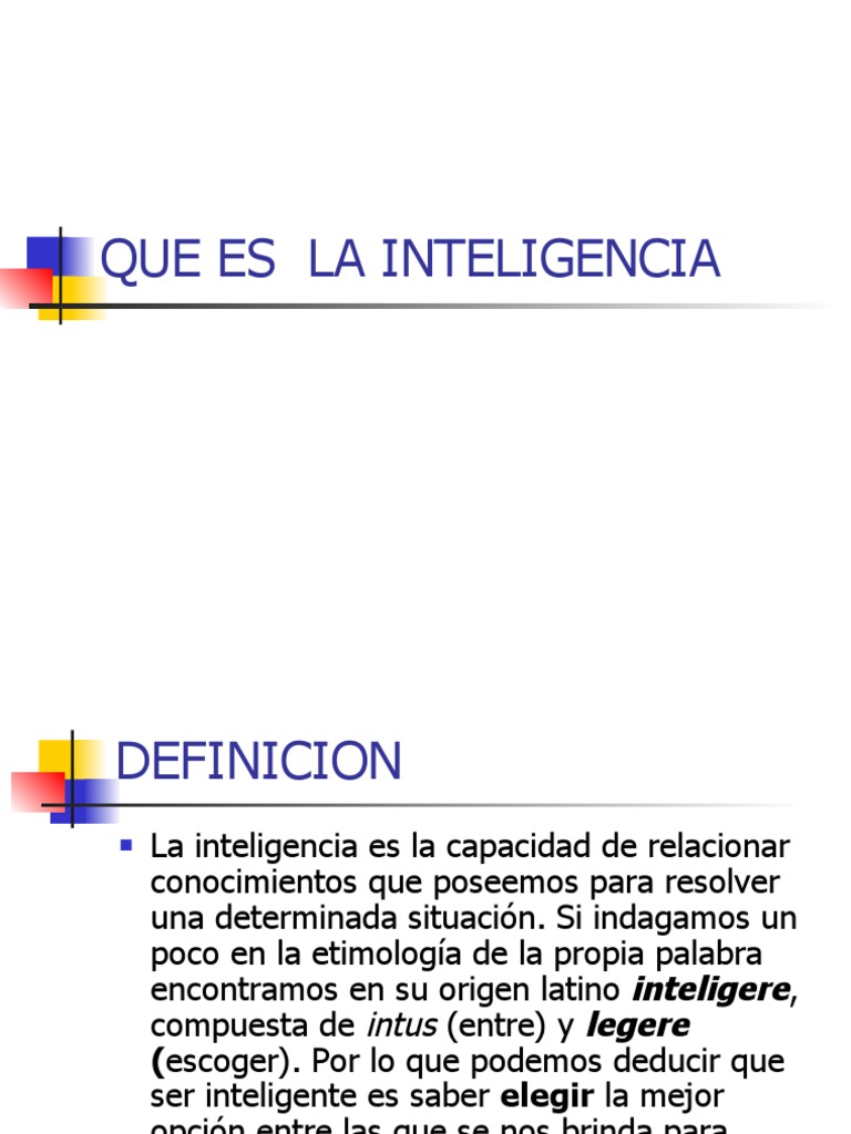 Que Es La Inteligencia | PDF | Inteligencia | Psicología cognitiva