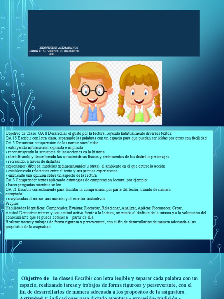 Semana Lenguaje 20 | PDF | Comprensión lectora | Cognición