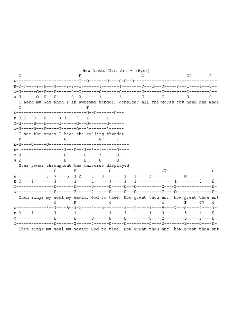 How Great Thou Art - Hymn | PDF | Technology & Engineering