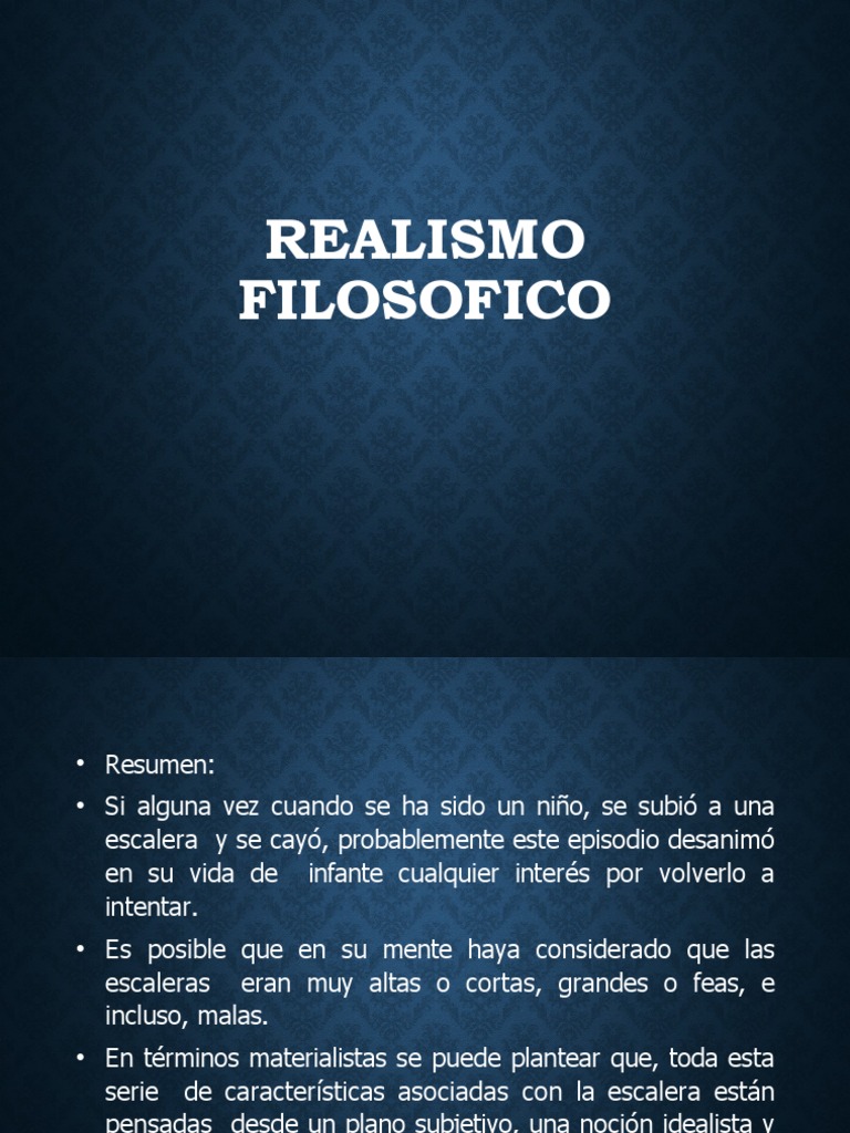 Resumen Realismo | PDF | Realismo filosófico | Realidad